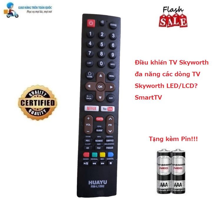 Remote Điều khiển TV Skyworth đa năng các dòng tivi Skyworth LCD/LED/Smart TV- Hàng tốt tương ...