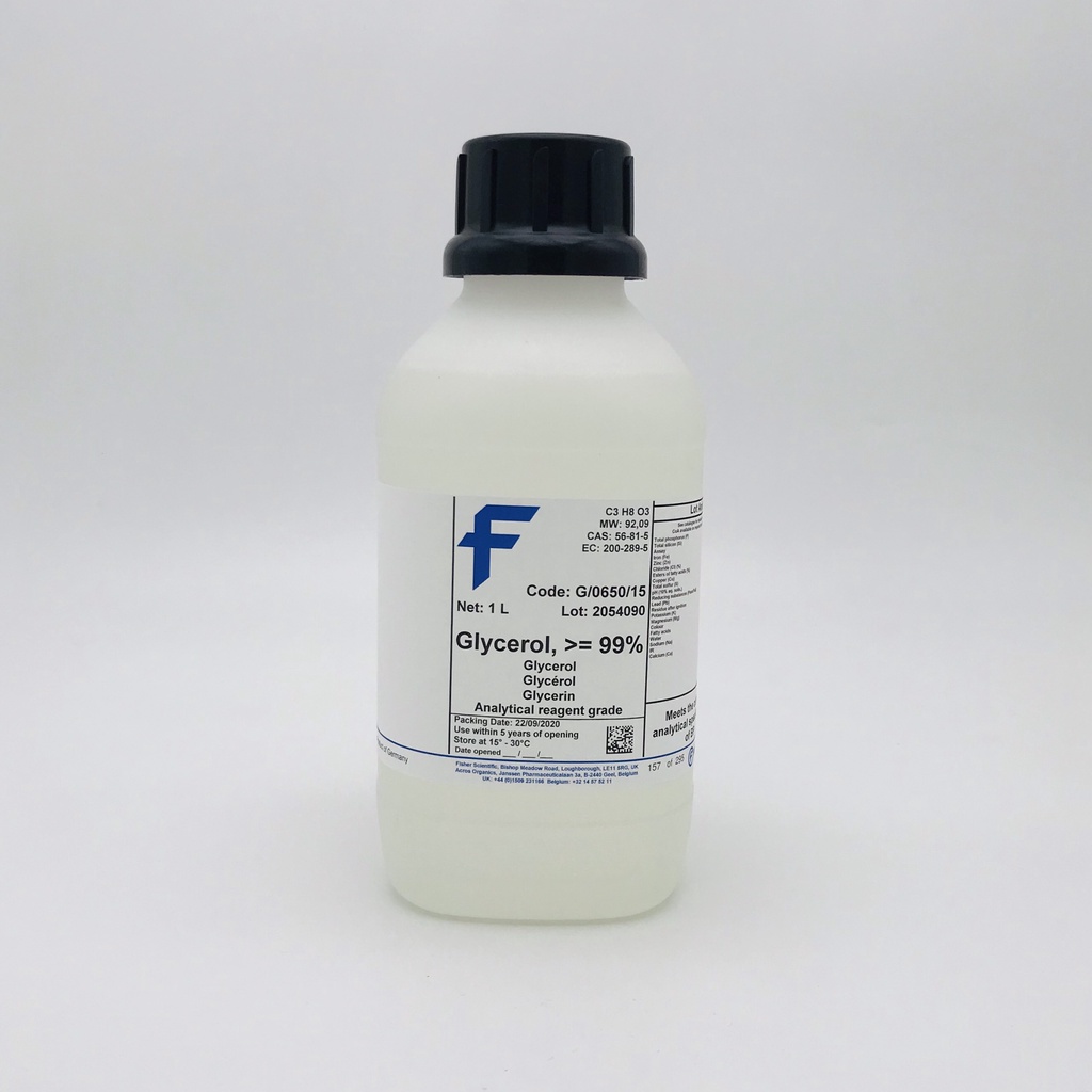Hóa chất Glycerol 99%(AR, Fisher, Cas 56-81-5) | Shopee Việt Nam