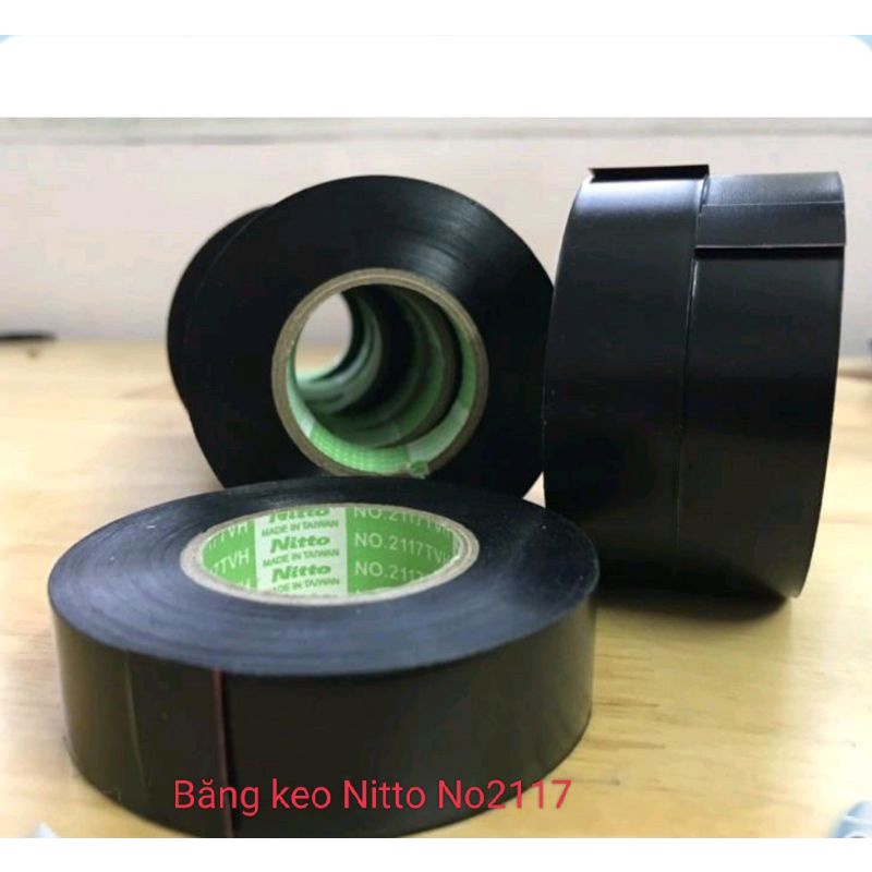Băng dính cách điện đen Nitto No.2117TVH/Denka Dai-Mỏng-Dính(5cuộn ...