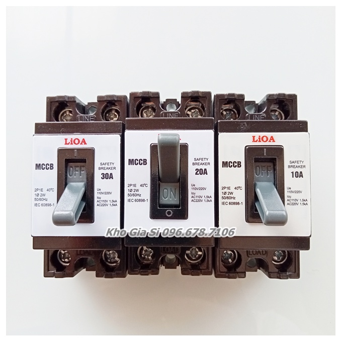 Cầu dao LiOA - MCCB 2P 10A - 30A/1.5kA Chính hãng | Shopee Việt Nam