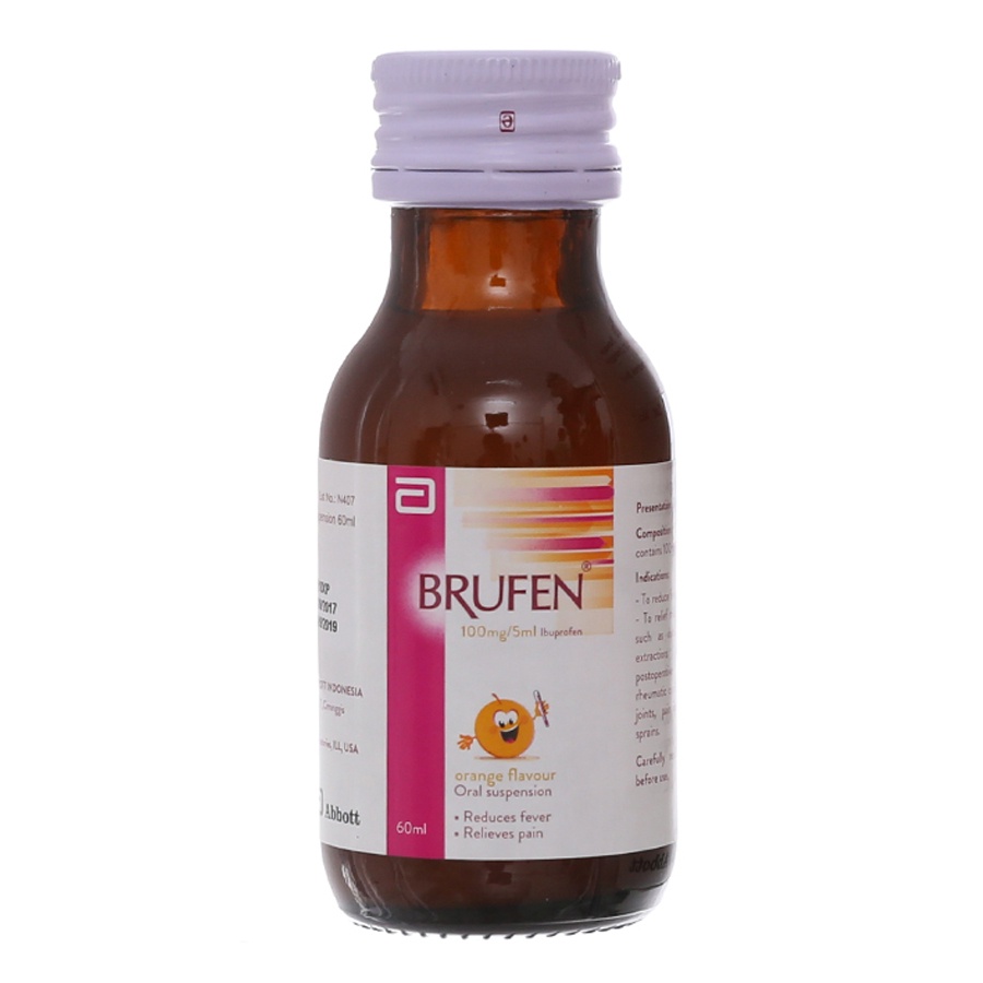siro Brufen hương cam chai 60ml hỗ trợ giảm đau, hạ sốt dùng được cho ...