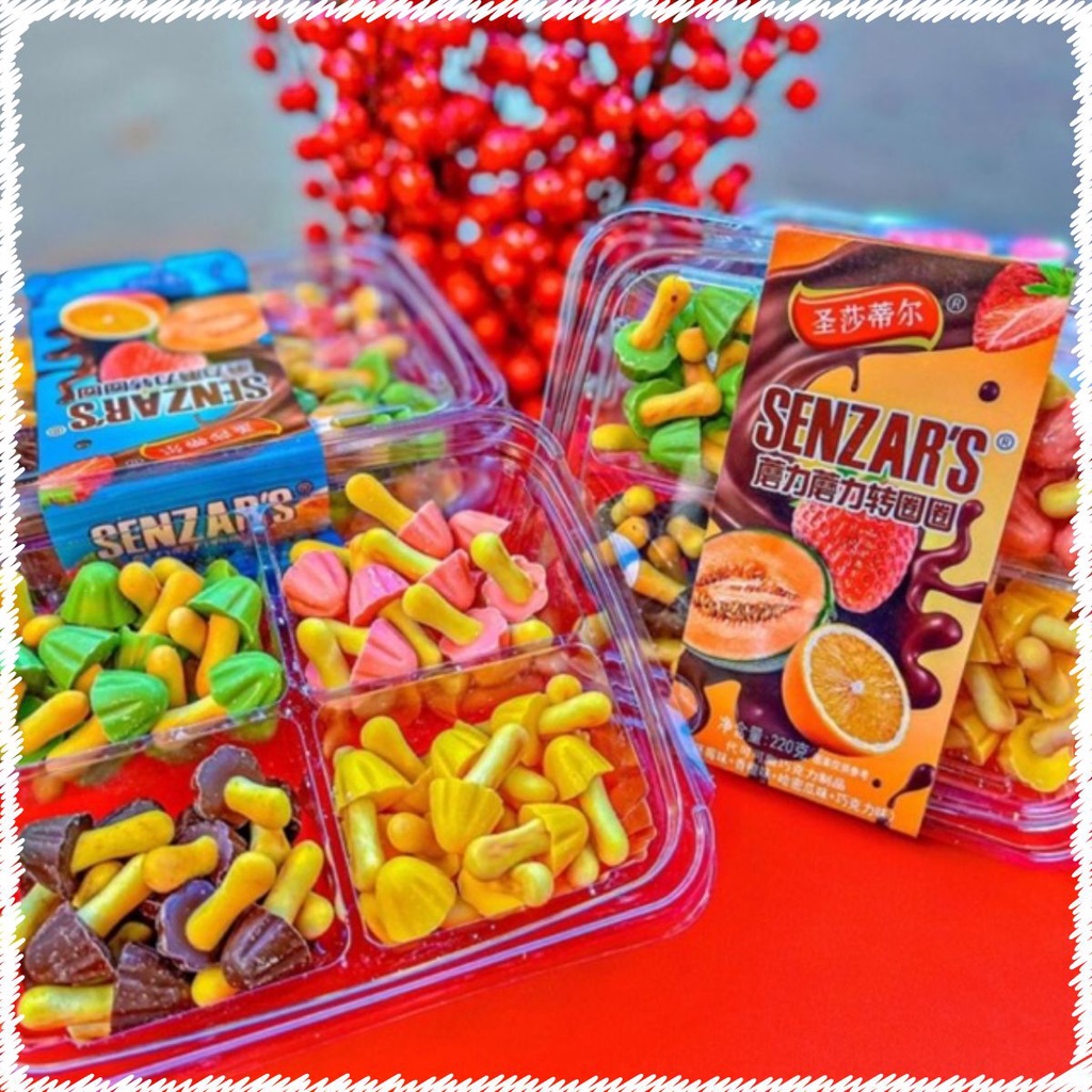 HỘP 200gr BÁNH QUY SOCOLA NẤM SENZAR’S MIX 4 VỊ SIÊU NGON HÓT HÍT ...