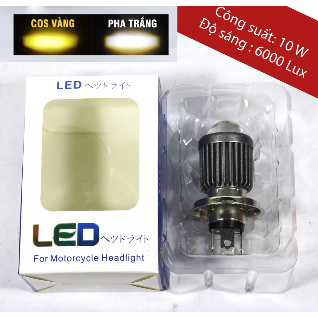 Bi led 2 màu chân H4 lắp oto xe máy | Shopee Việt Nam