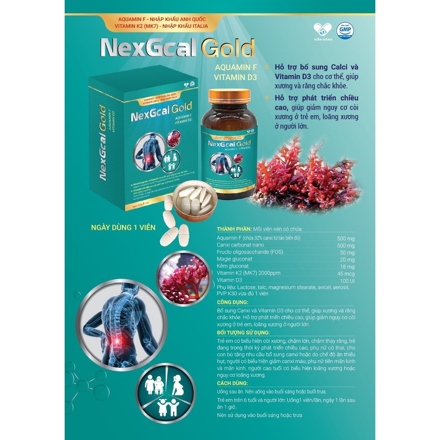 CANXI - CANXI NEXGCAL GOLD - Bổ sung vitamin d3 và Calci cho trẻ còi ...