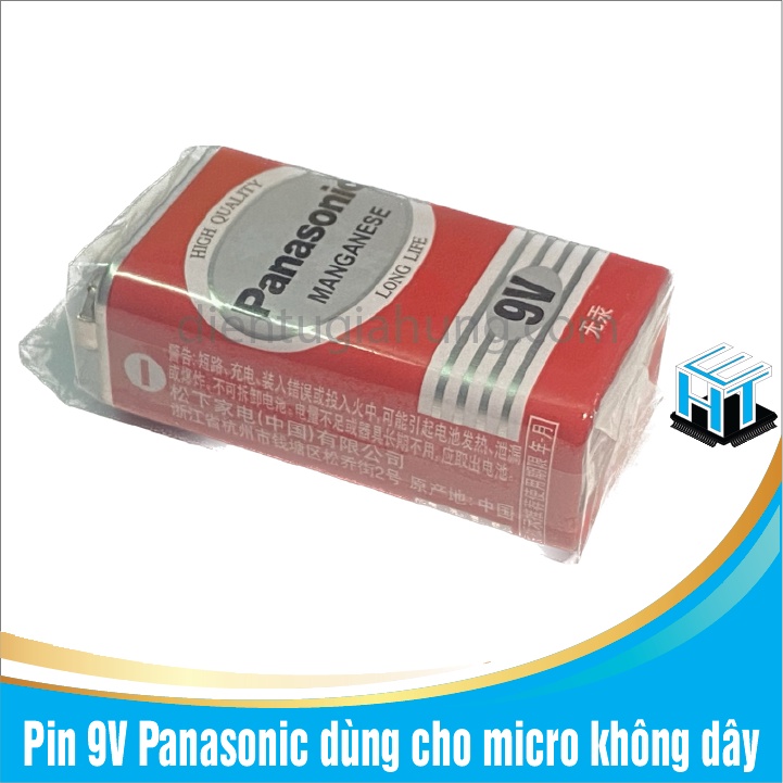 [1 Viên]Pin 9V Panasonic dùng cho micro không dây, cấp nguồn cho mô ...