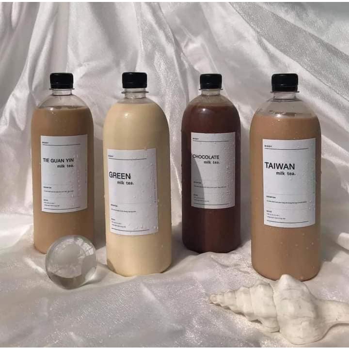 Chai nhựa pet đựng trà sữa 1000ml chai 1 lít nắp nhôm fi28 chai nhựa 1 ...