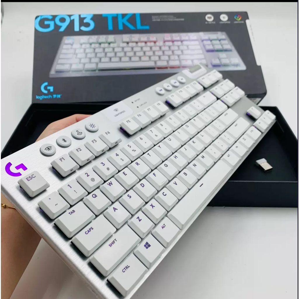 Bàn phím Logitech G913 TKL Lightspeed Wireless RGB Red Linear switch | Shopee Việt Nam