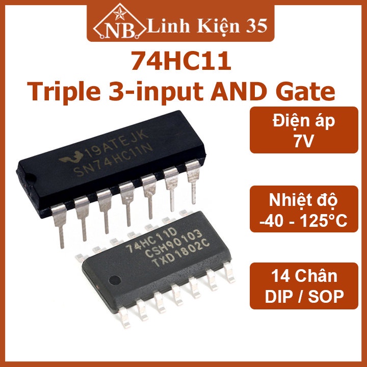 IC chức năng 74HC11 chân cắm, chân dán 14P | Shopee Việt Nam