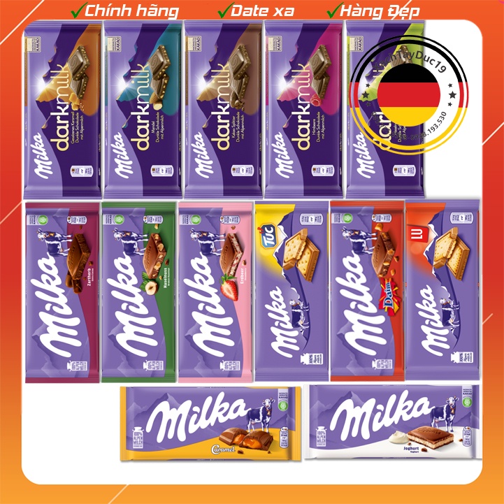Socola Milka nhiều vị của Đức 100g/thanh | Shopee Việt Nam