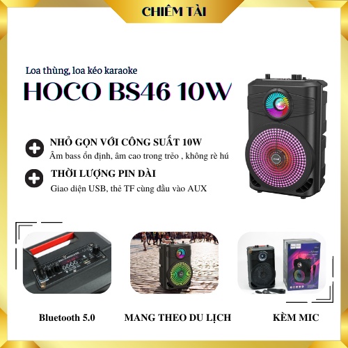 Loa thùng, loa kéo karaoke Hoco BS46 10W | Shopee Việt Nam