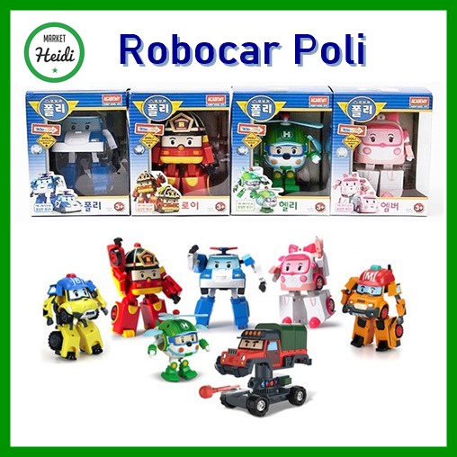 [ROBOCAR POLI☆KOREA] Robocar Poli Roy Helly Amber Robot Toy Set for ...