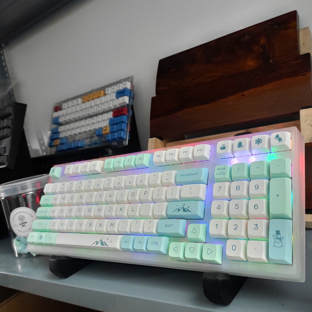 Kit bàn phím cơ sk98 3 mode(wireless| bluetooth| dây) - pin 6000mah - plate nhôm led RGB ...