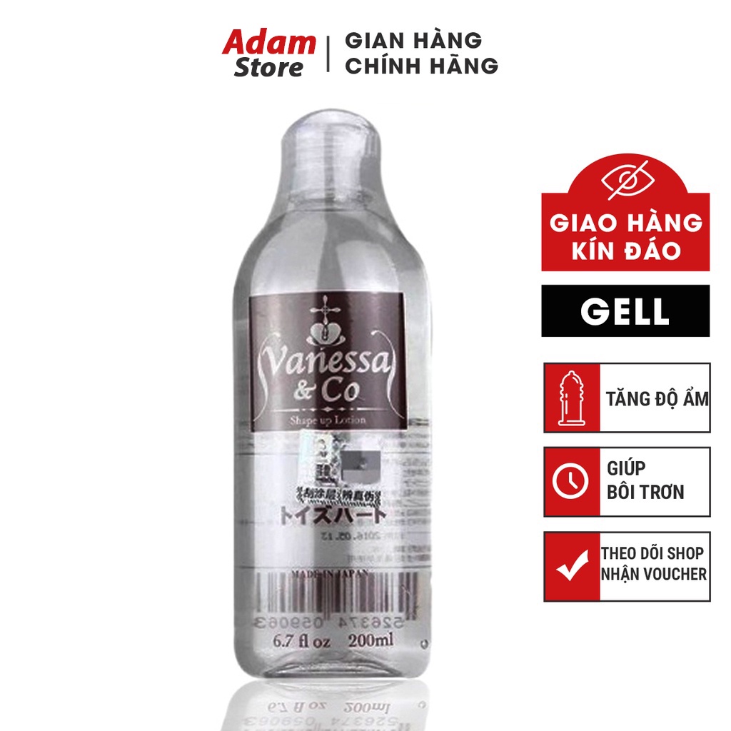 Gel bôi trơn Vanessa & Co 200ml, gel bôi trơn gốc nước tăng khoái cảm ...