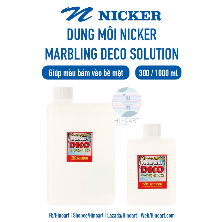 Dung môi Nicker Marbling Deco Solution 300ml / 1000ml | Shopee Việt Nam