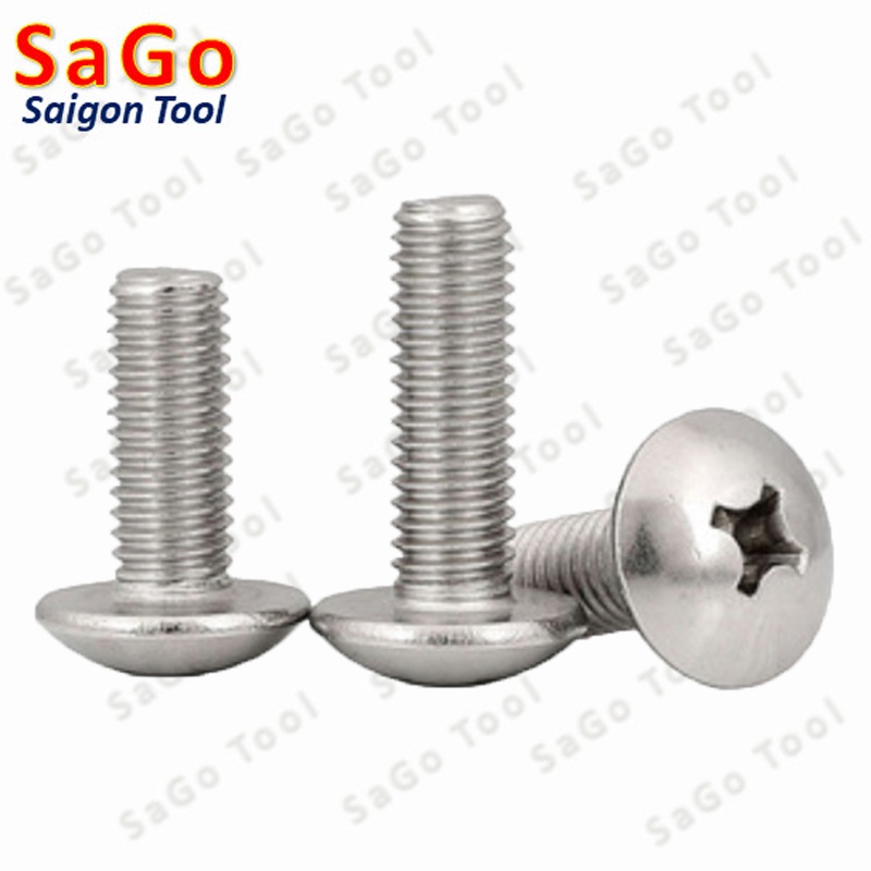 Ốc Vít inox đầu dù pake Inox 304 M3 M4 M5 M6, Bu lông inox đầu dù pake ...