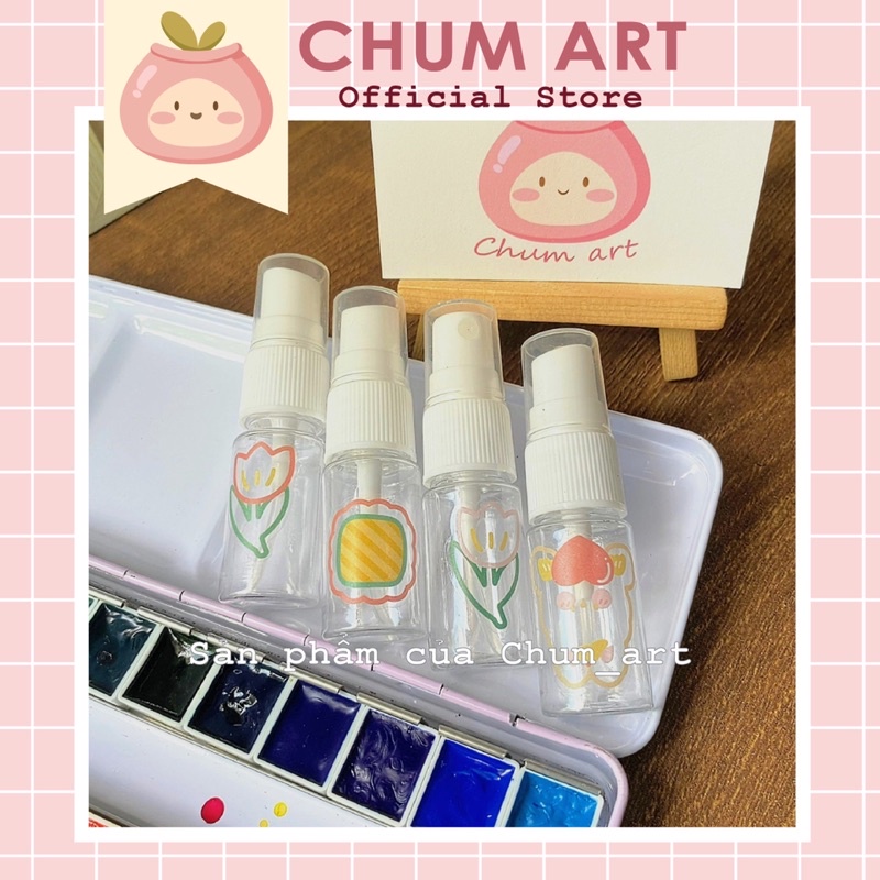 Chum Art -Bình xịt phun sương làm ẩm màu nước trong quá trình vẽ ...