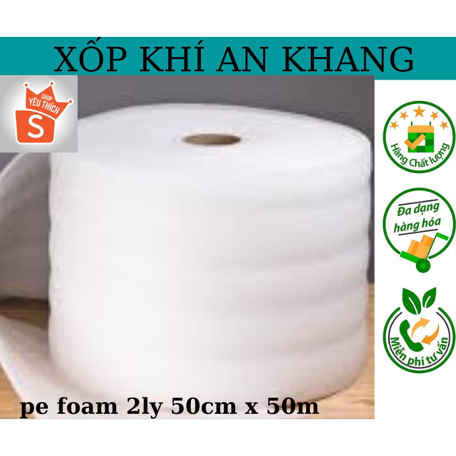 Foam Dày 2ly/mm Bọc Gói Lót Hàng Hóa cuộn 50cm dài 50m | Shopee Việt Nam