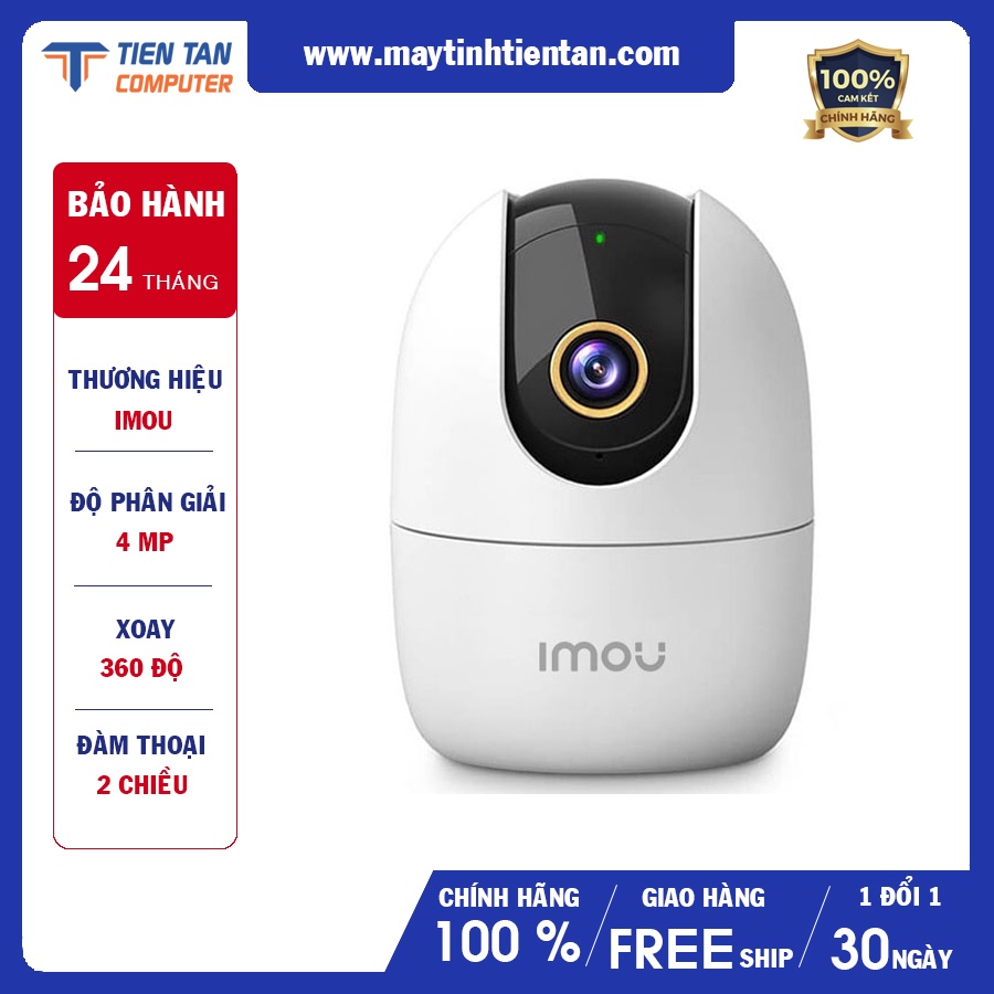 Camera IMOU A42P-D Wifi xoay 360 trong nhà 4MP chính hãng | Shopee Việt Nam