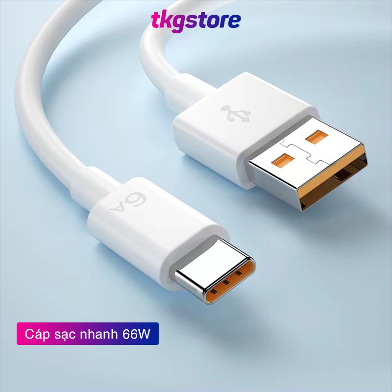 Dây cáp sạc nhanh Type-C 6A hỗ trợ sạc siêu nhanh 66W độ dài 1m | Shopee Việt Nam