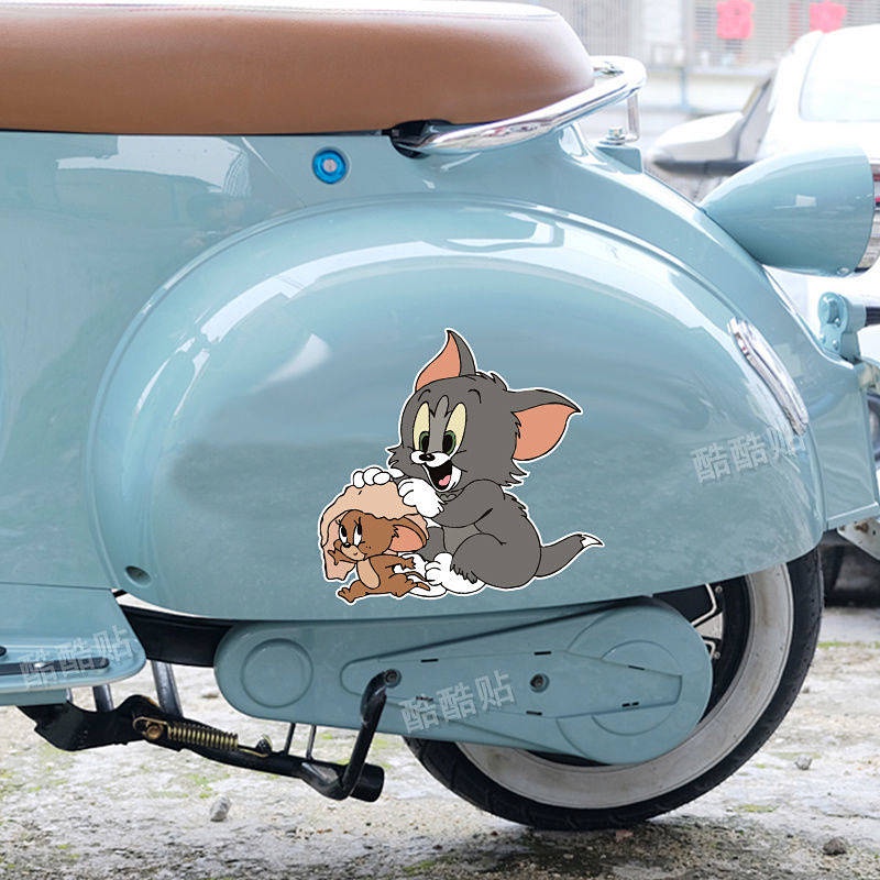 Car Body Sticker Talking Tom Cat Jerry Mouse Car Scratch Occlusion ...