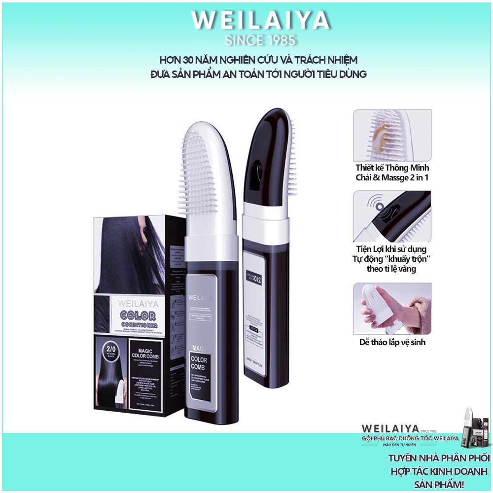 Dầu Gội Đen Tóc Phủ Bạc Weilaiya 100ml - màu Đen Tự nhiên - Không hôi ...