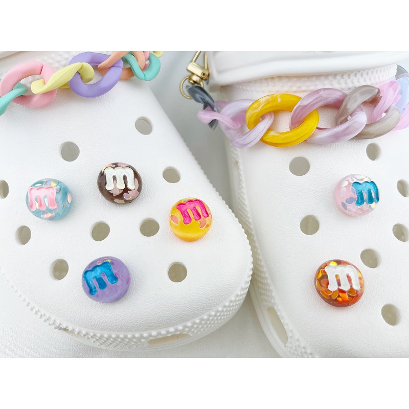 [Deco] Giày Crocs Đính Hạt Đậu Pha Lê M (7 Màu) Xanh Dương / Tím / Xanh ...