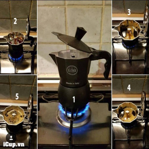 Ấm pha cafe E&B Lab Classic Moka Pot 3 cup dùng lọc IMS “Competition ...