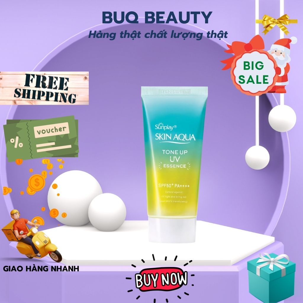 Kem chống nắng Sunplay Skin Aqua Tone Up UV Essence Mint Green SPF50+ PA++++ 50g | Shopee Việt Nam