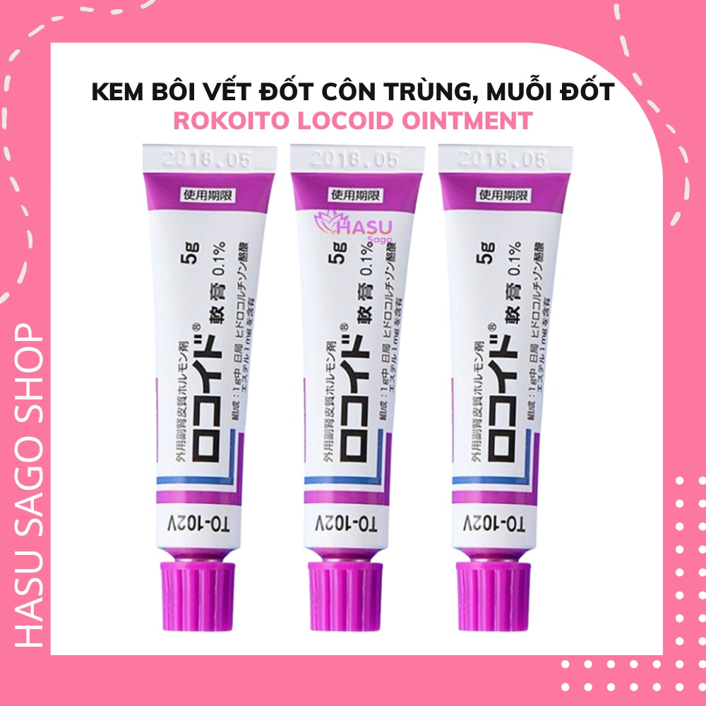 Kem Bôi Vết Đốt Côn Trùng, Muỗi Đốt Rokoito Locoid Ointment Nhật Bản 5g ...