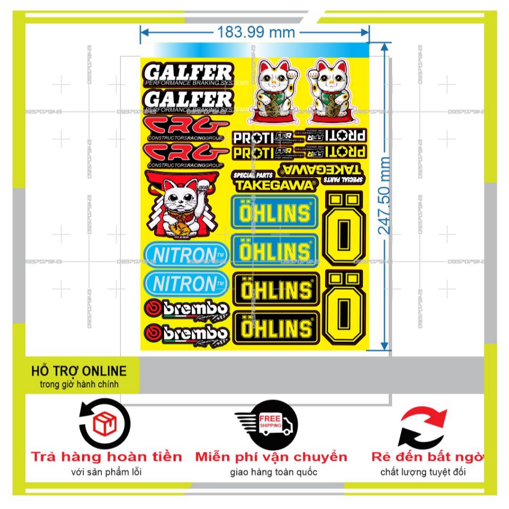 LOGO STICKER DÁN XE MÁY M61 - BI DECAL | Shopee Việt Nam