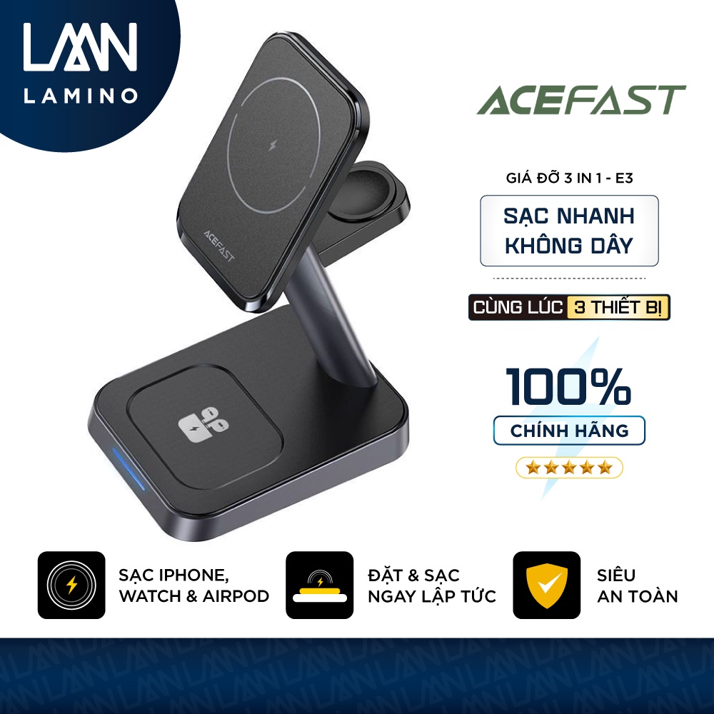 Giá đỡ sạc nhanh không dây ACEFAST 3 in 1 - E3 | Shopee Việt Nam
