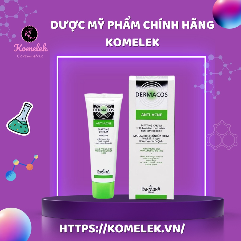 Kem Dưỡng Dermacos Anti Acne Matting Cream Kem Dưỡng Da Kiềm Dầu Ban ...