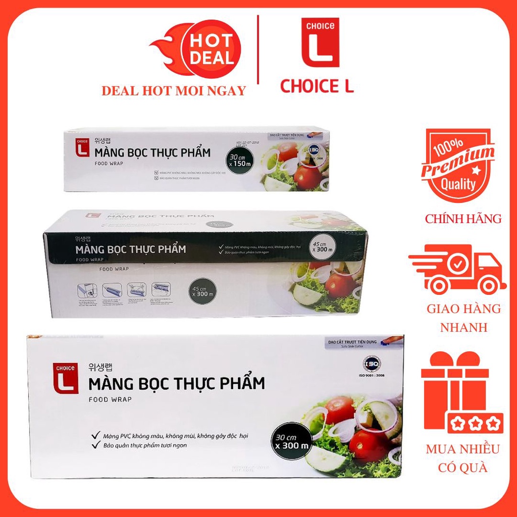 Màng Bọc Thực Phẩm Choice L Size Trung/Size Lớn 30CM x 150M/300M/500M ...