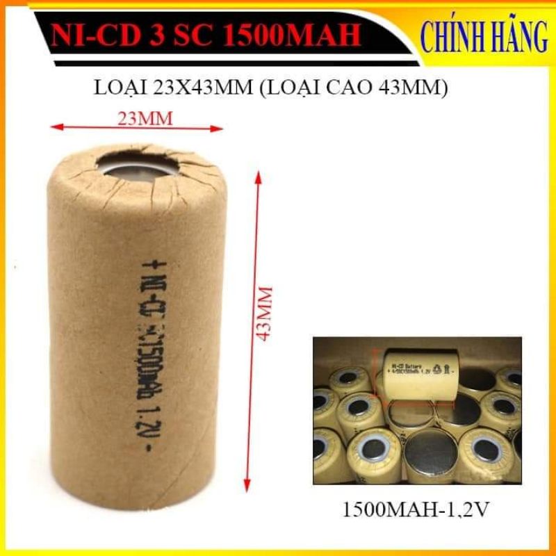 [Giá sốc ] Pin Ni-CD 3 SC 1500mAh 1,2V, Pin Nikel Cadium (loại 43×23mm) | Shopee Việt Nam