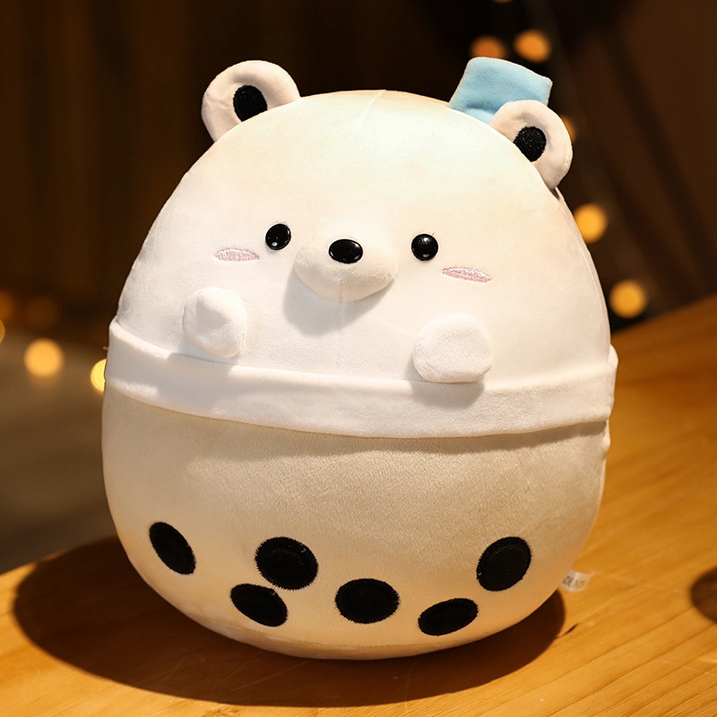 New Bubble Tea Boba Cup Squishmallow Plush Toy Bear Shark Cat Xmas ...