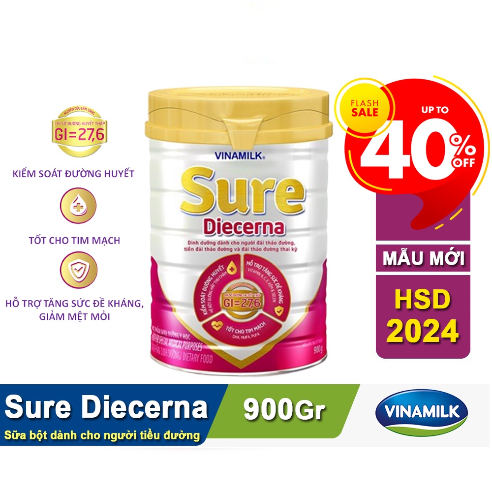 Sữa bột Sure Diecerna 900g - Sữa tiểu đường Vinamilk giúp kiểm soát ...