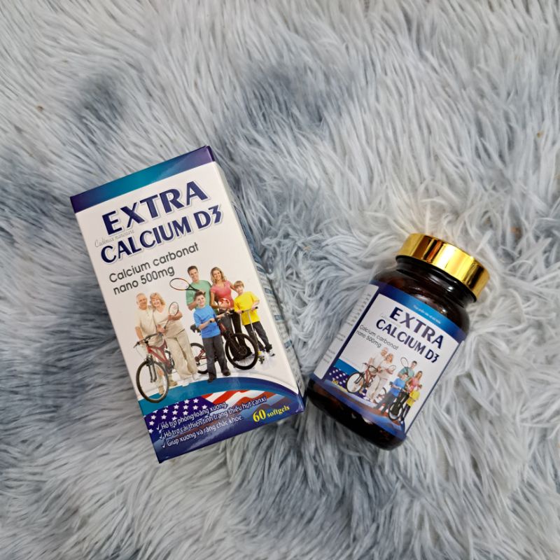 Viên uống Canxi nano Extra Cadimax nanocare Calcium D3 Hộp 60 viên - bổ ...