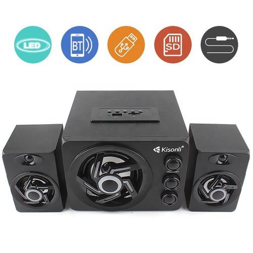 Loa 2.1 Kisonli TM-8000A LED RGB Chính hãng (Bluetooth, USB, Thẻ nhớ, 220V) | Shopee Việt Nam