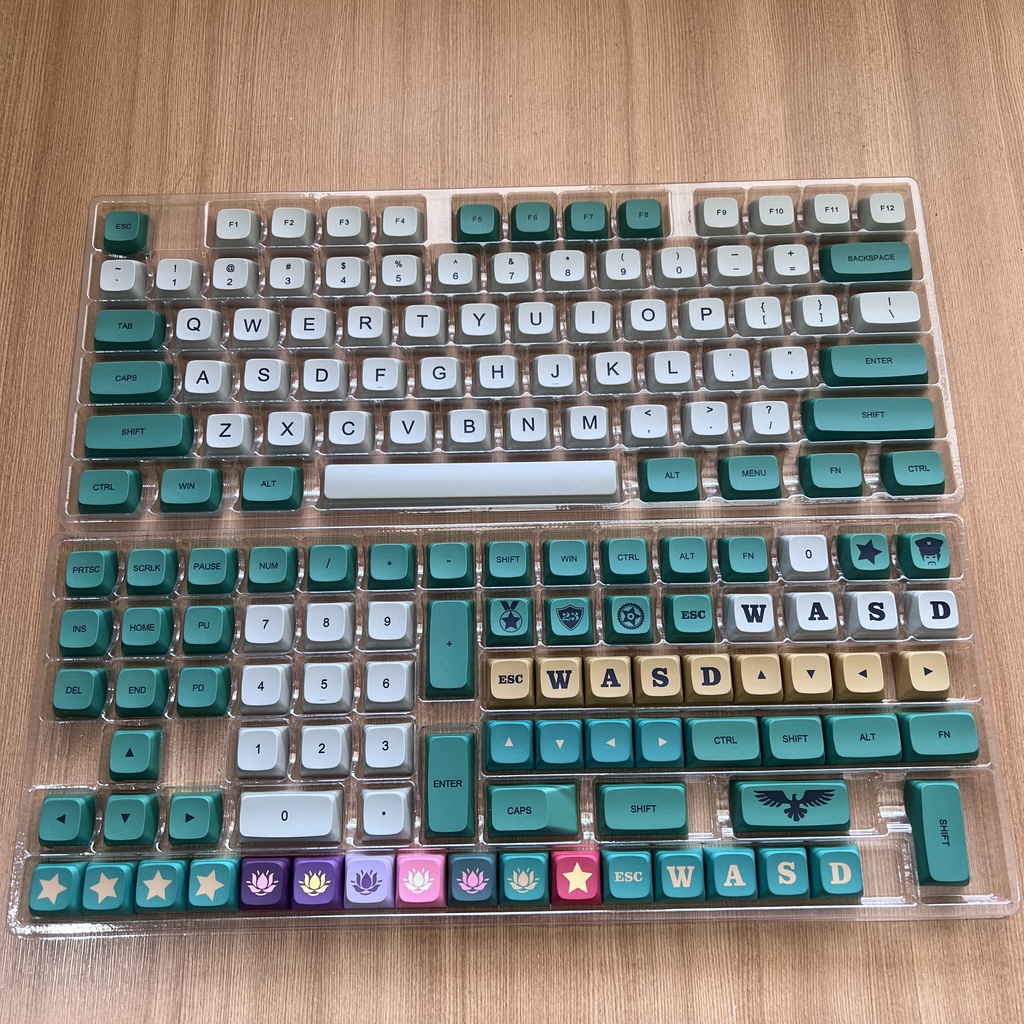 Keycap PBT XDA Commando, Pikachu nút bàn phím cơ phù hợp nhiều layout ...