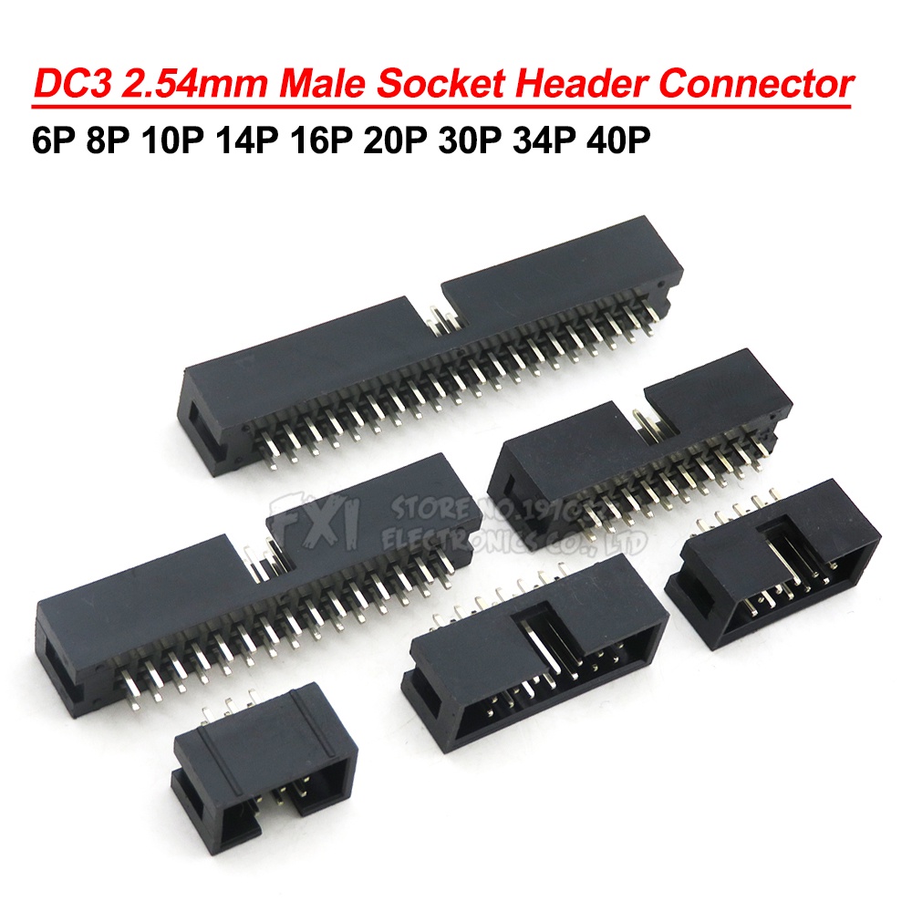 Set 5 Đầu Nối Phích Cắm DC3 2.54mm ISP 6P 8P 10P 14P 16P 20P 30P 34P 40P Mới | Shopee Việt Nam