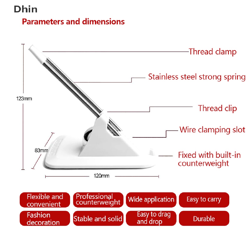 [Dhin] Giá Đỡ Cáp Chuột Chất Lượng Cao Kẹp Dây Bungee Linh Hoạt Sắp Xếp ...