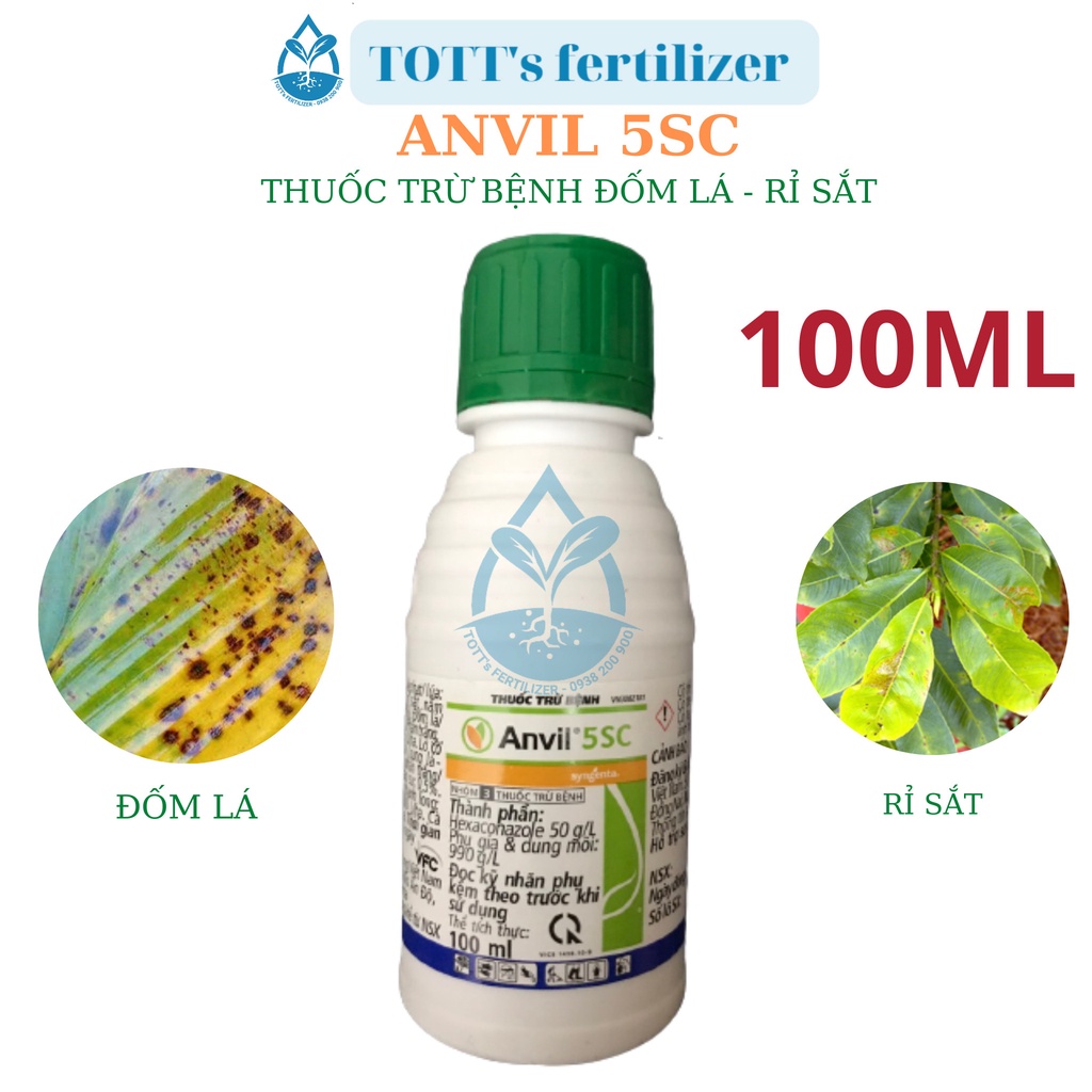 Thuốc Trị Nấm Cho Hoa Hồng, Cây Kiểng, Phong Lan Anvil chai 100ml TOTT ...