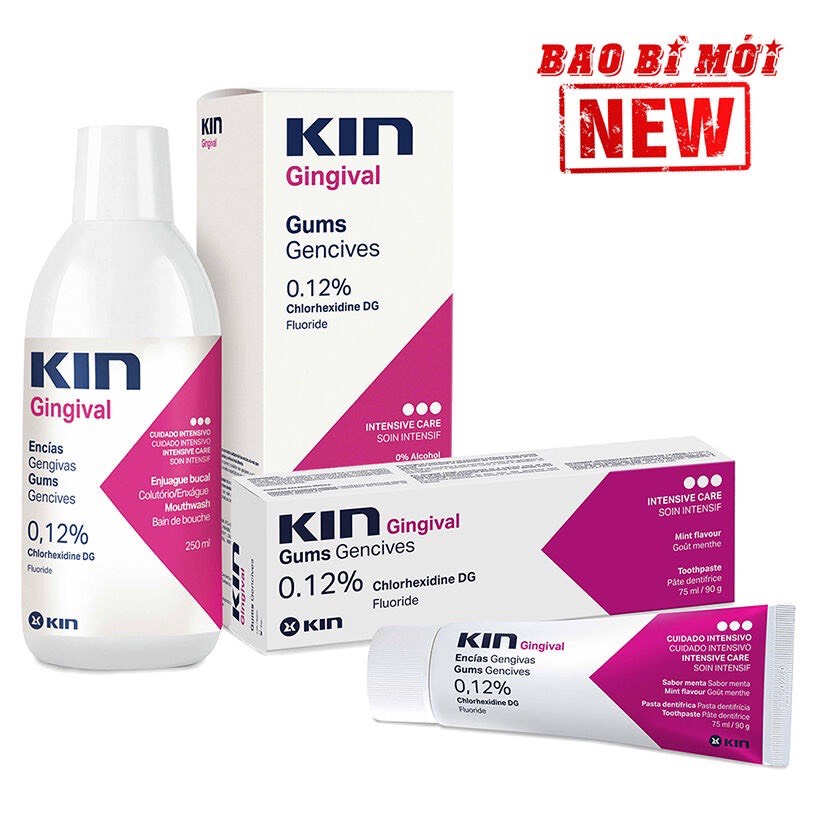 Nước súc miệng/ Kem đánh răng KIN (chai 250ml - tuýp 90g) | Shopee Việt Nam