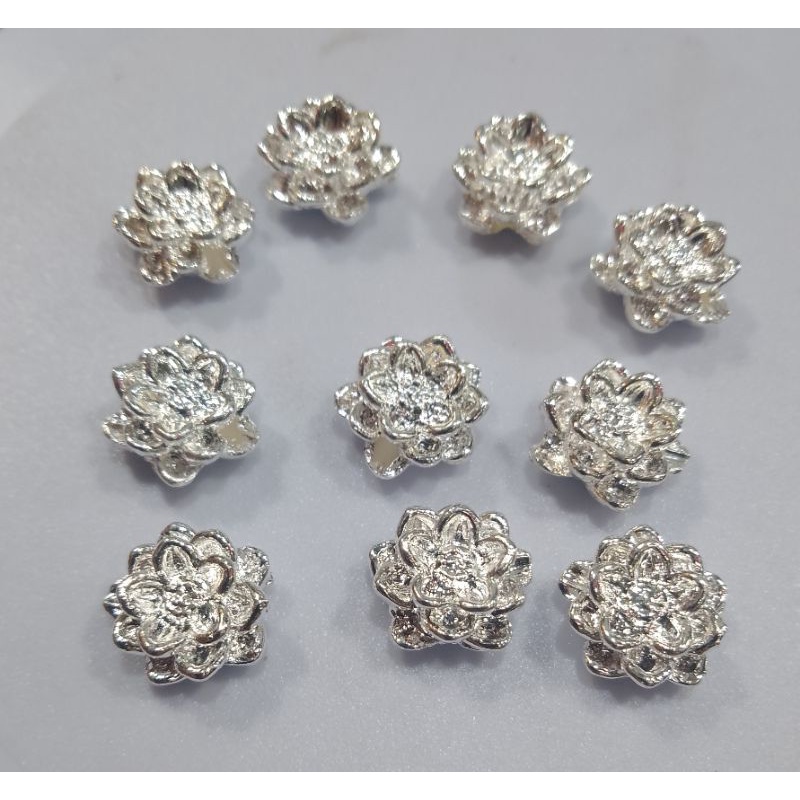 Charm bông sen bạc thái đẹp xâu vòng | Shopee Việt Nam