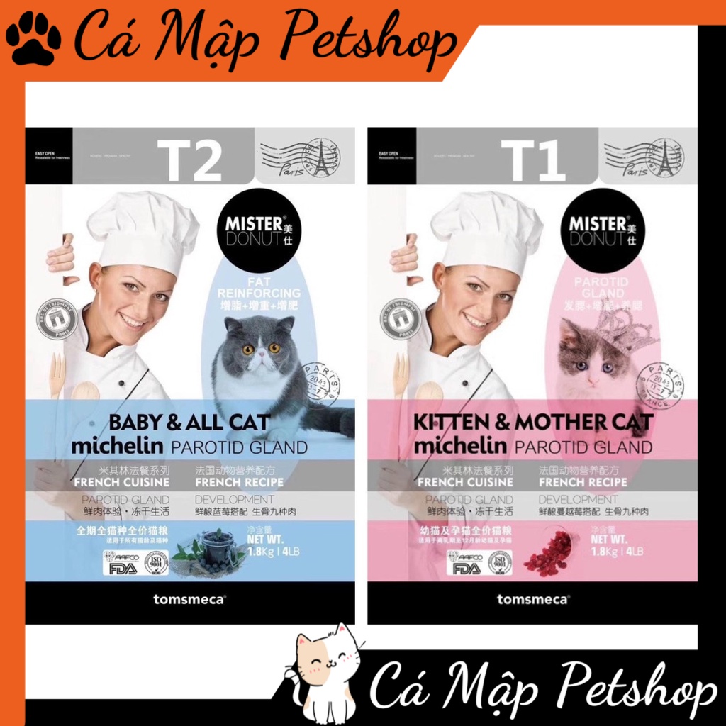 Hạt Mister Donut cho mèo, Hạt cho mèo Mister Donut T1 và T2 mix 9 loại thịt sấy | Shopee Việt Nam