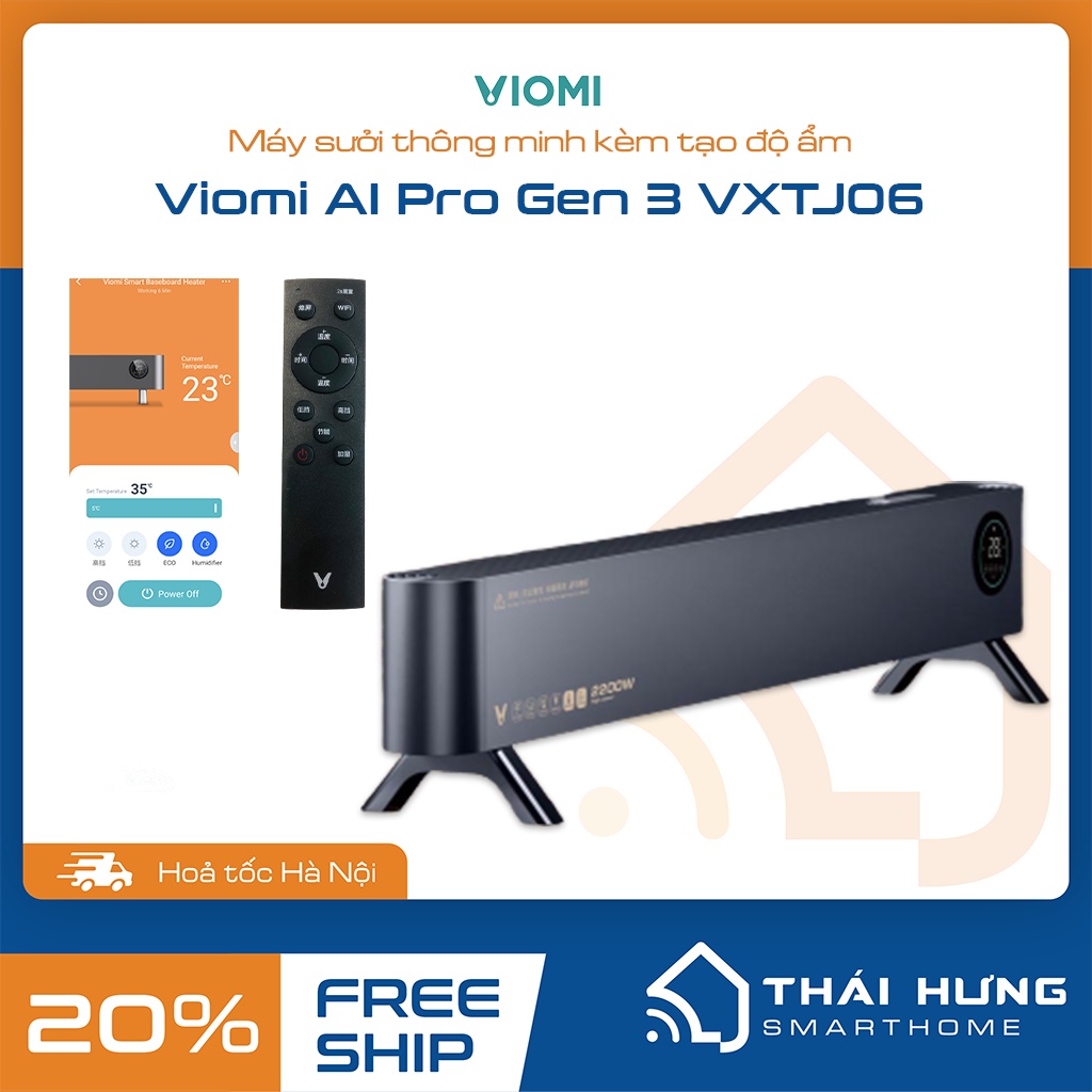 [Bản mới] Máy sưởi thông minh tạo ẩm Viomi AI Pro Gen 3 VXTJ06/VXTJ03 ...