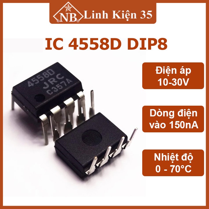 Chíp linh kiện IC chức năng 4558D chân cắm DIP8 | Shopee Việt Nam