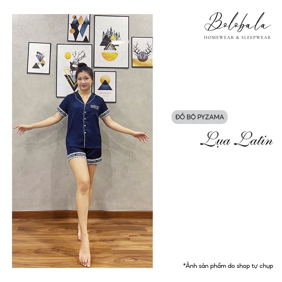 SP_43 Đồ bộ pijama BOLOBALA bộ ngủ pizama đùi chất lụa latin boo trơn ...