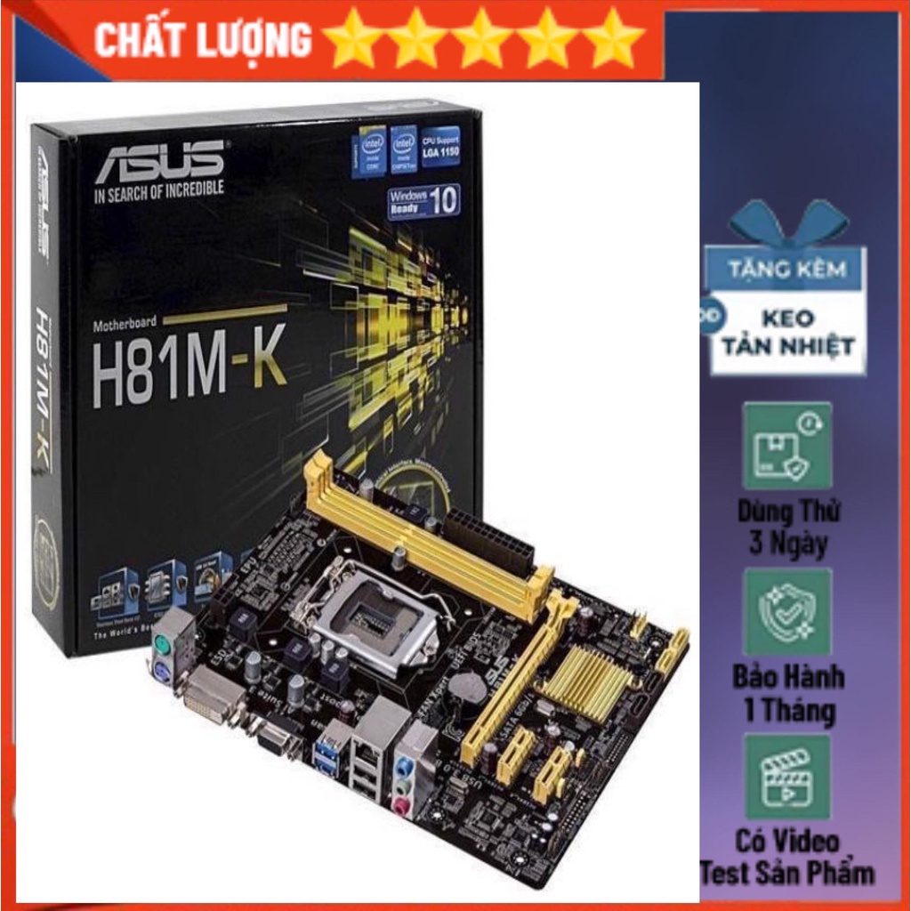 Main Asus h81m-d-k-e đủ chặn giá rẻ tặng keo tản nhiệt | Shopee Việt Nam