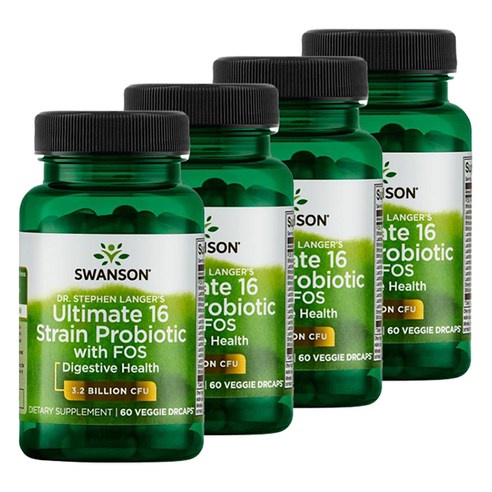 Thực phẩm bổ sung Swanson Ultimate 16 Strain Probiotic FOS 60 viên 4 ...